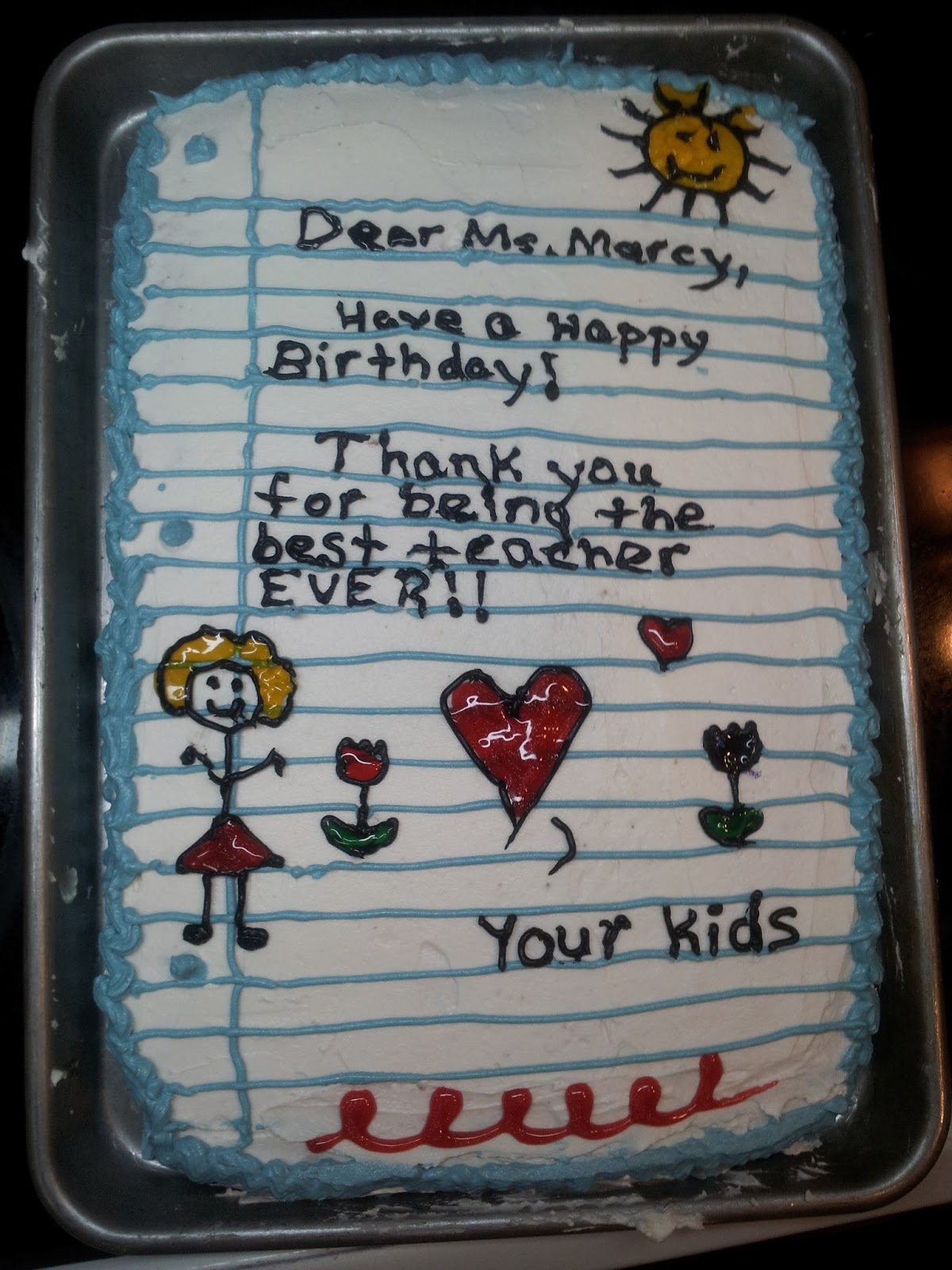 Working Mom Wonders: Thank You Cake for Daycare Provider/Teacher