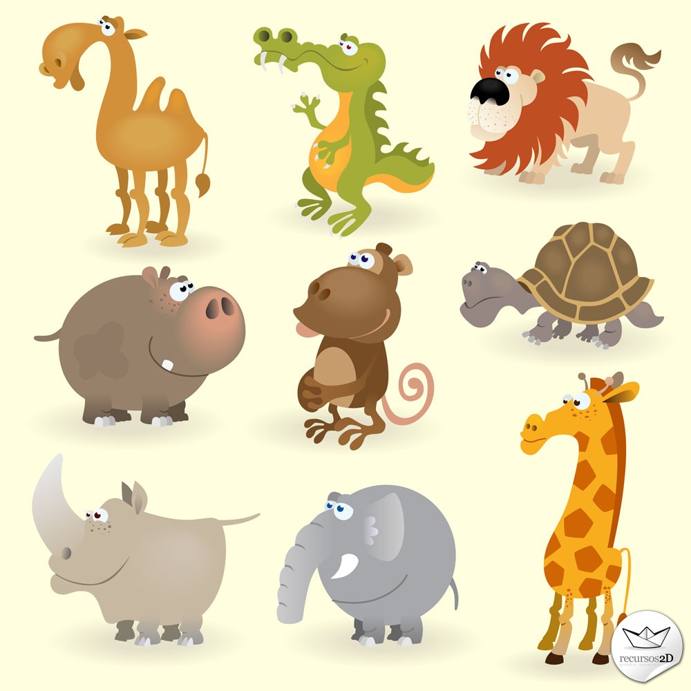 Caricaturas de animales en vector (Cartoon Vector Animals) | Recursos 2D