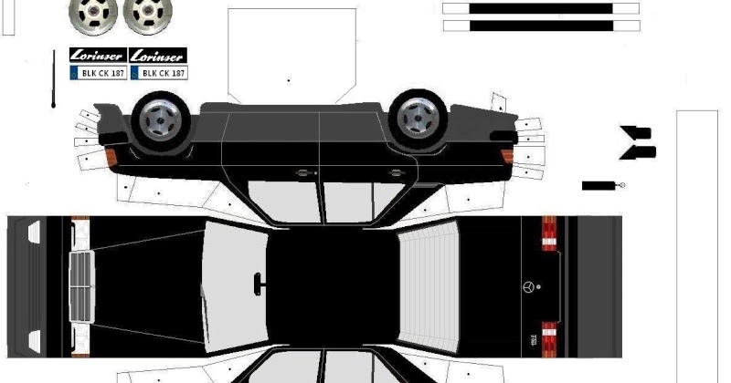 SP. Papel Modelismo: PaperCraft - Mercedes-Benz Lorinser - Paper Car