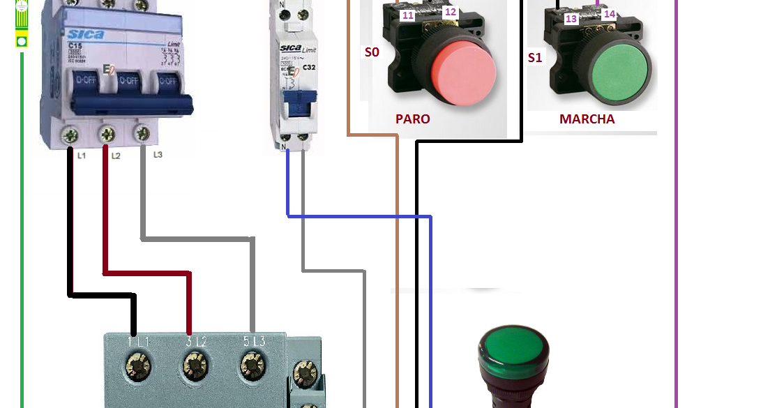COMO INSTALAR INTERRUPTOR GUARDAMOTOR TRIFASICO ~ Esquemas eléctricos