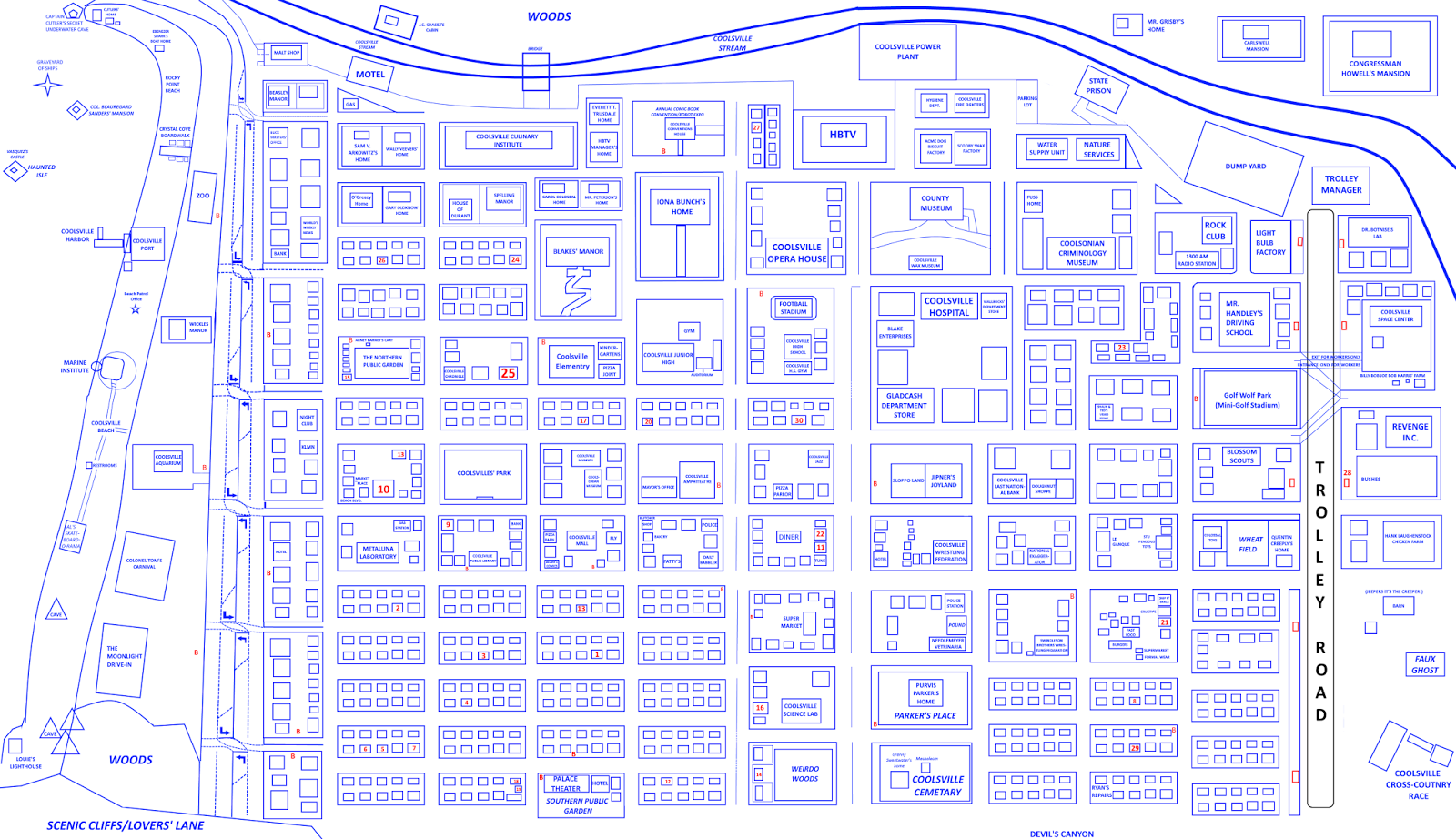Niv Lugassi's Arts: MAPPING ALL OF SCOOBY-DOO'S Coolsville, Ohio from ...