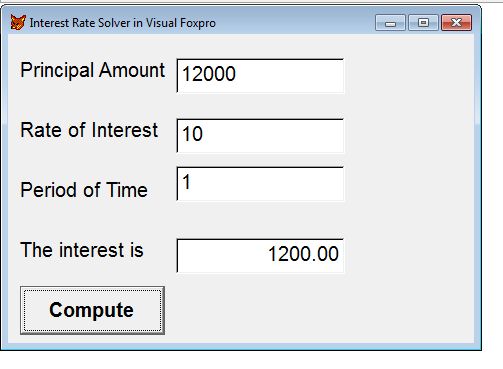 Free Programming Source Codes and Computer Programming Tutorials: Loan Interest Solver in Visual ...