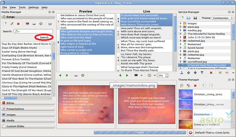 Canciones para Openlp
