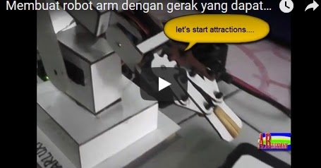 Membuat robot arm dengan gerak yang dapat di kontrol dan di simpan