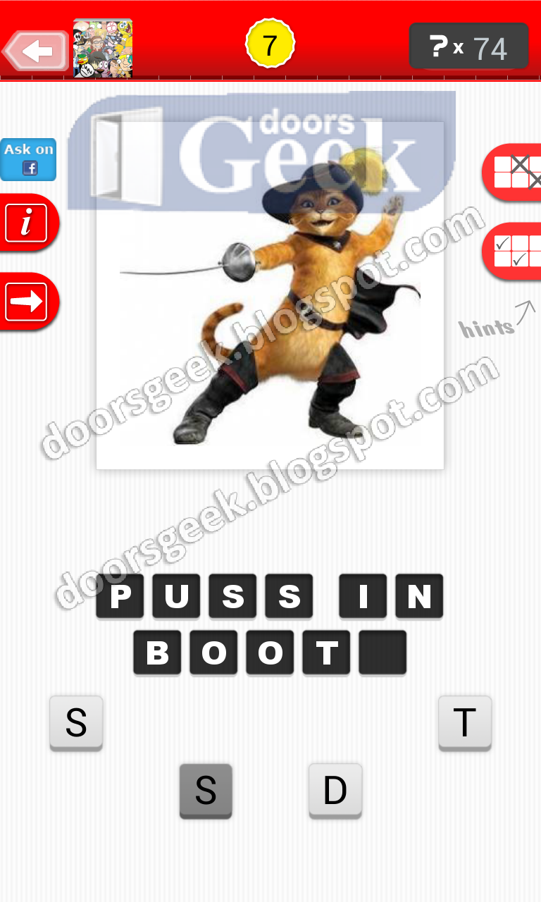 Guess The Cartoon Level 4-7 ~ Doors Geek