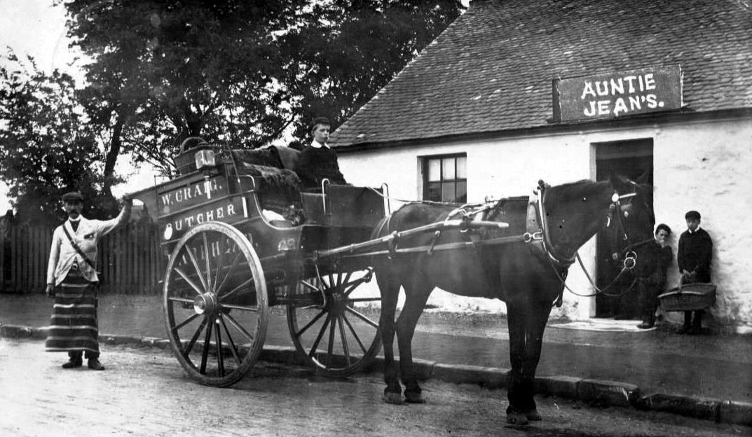 Tour Scotland: Old Photograph W Craig Butcher Horse And Cart Barrhead ...