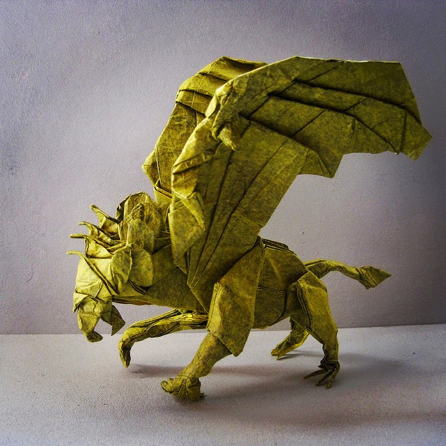 origami gryphon ~ easy origami instructions for kids crafts