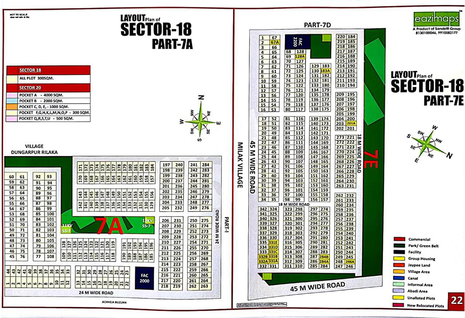 Layout Plan of Sector-18 7A,7E Yamuna Expressway Authority ~ Industry ...