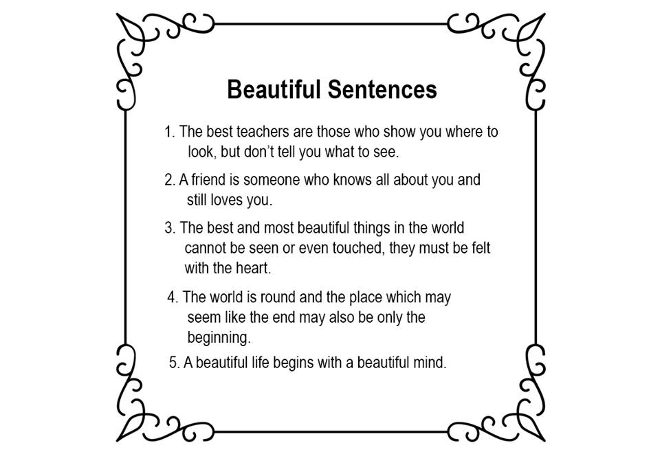 Teacher Neidinha Franca: Beautiful Sentences Collection