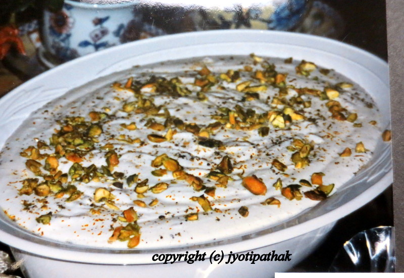 Taste of Nepal: Sikarni - (yogurt, saffron, pistachio dessert)