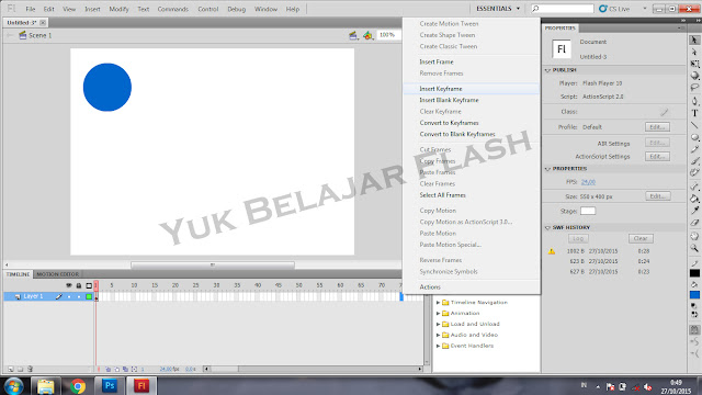Classic Tween dan Shape Tween - Yuk Belajar Flash