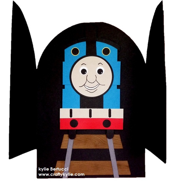 Stampin' Up! Thomas the Tank Punch Art Card - Kylie Bertucci