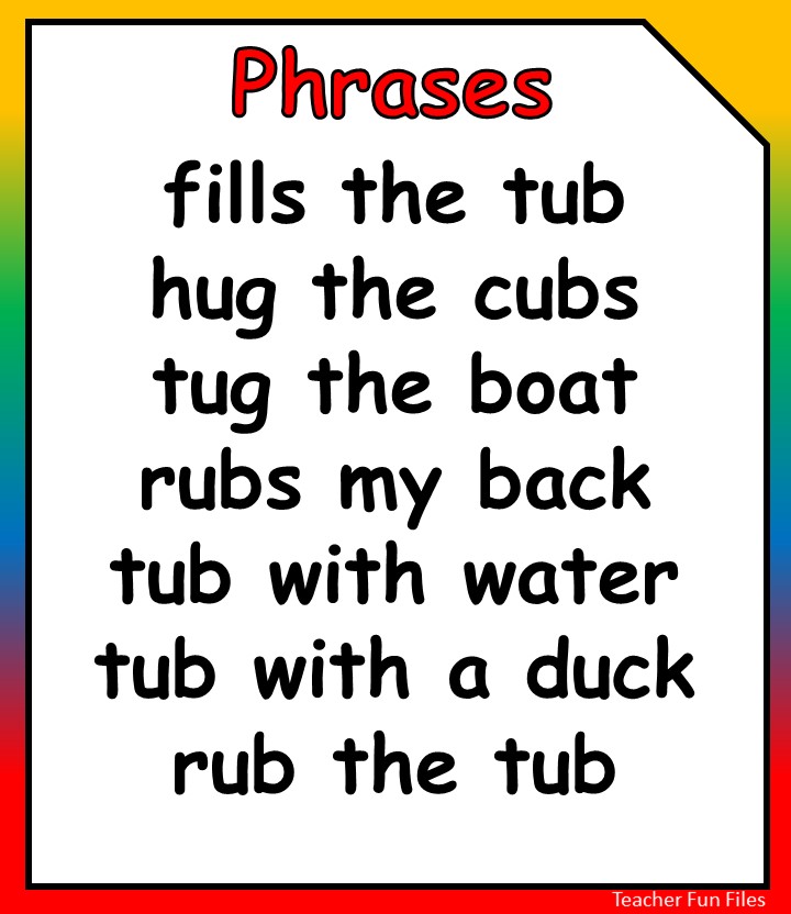 Teacher Fun Files: CVC Reading in Phrases