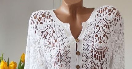 Follows this beautiful blouse made in standard crochet - step by step ...