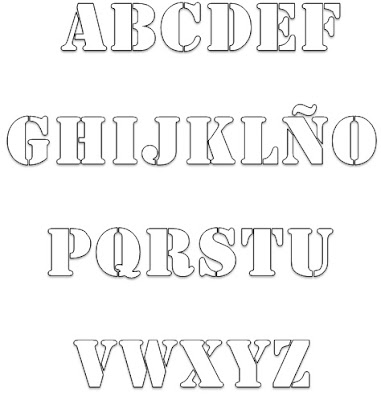 letras en blanco y negro
