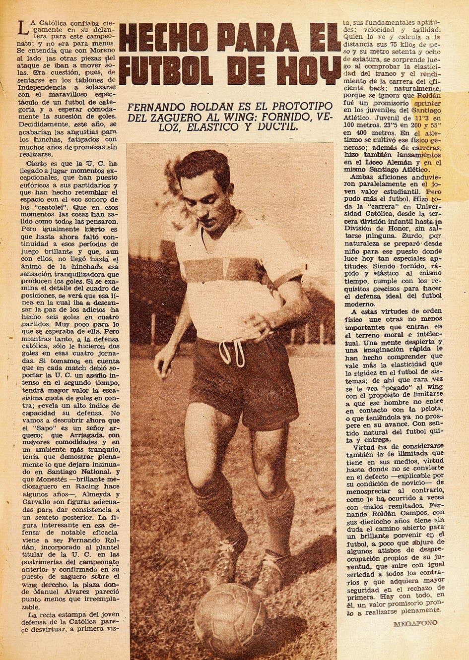 Partidos de la Roja: Fernando Roldán