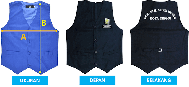 VEST PENGAWAS - TIE DAN VEST SEKOLAH