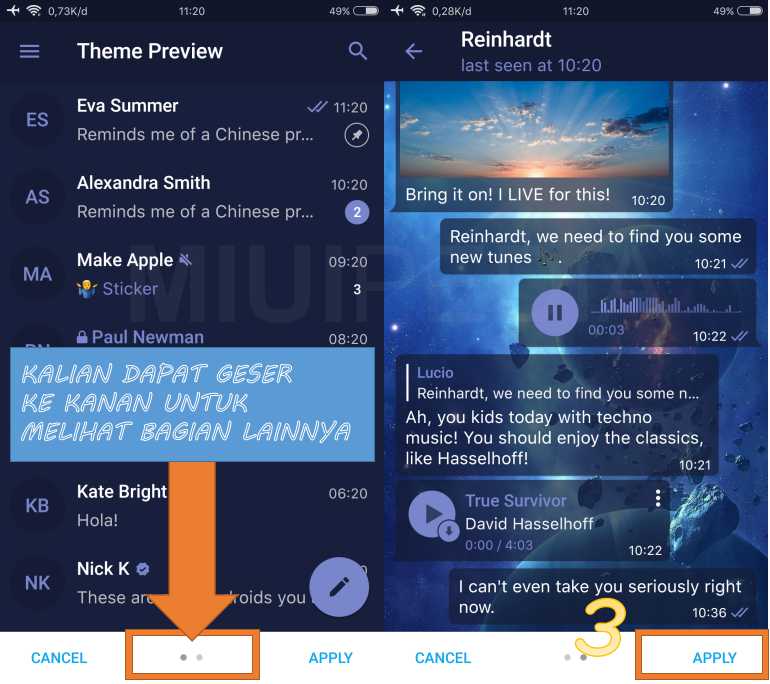 Cara Merubah Tampilan / Tema ( Theme ) Telegram Tanpa Root, Mudah ...