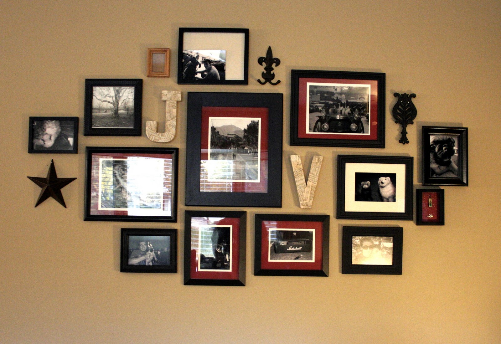 Three Fates and J Grow Up: Collage Wall