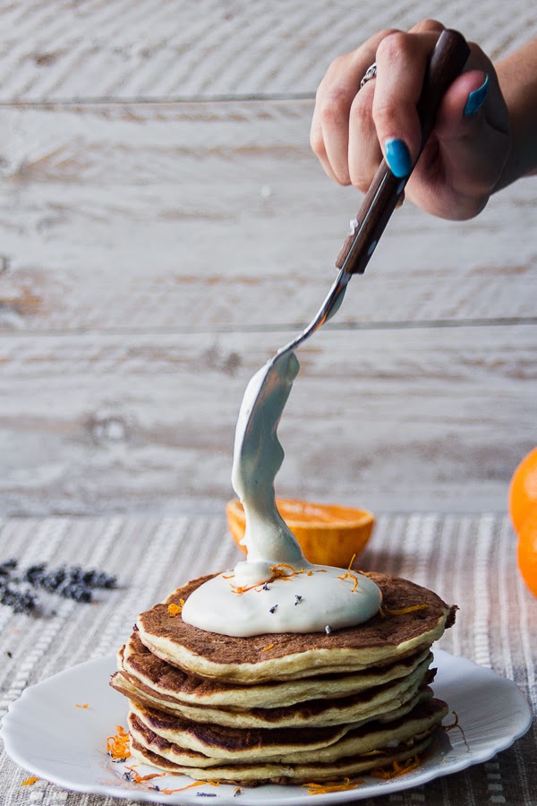 Orange Rosemary Pancakes w/ Lavender Honey Whipped Cream | This is a ...