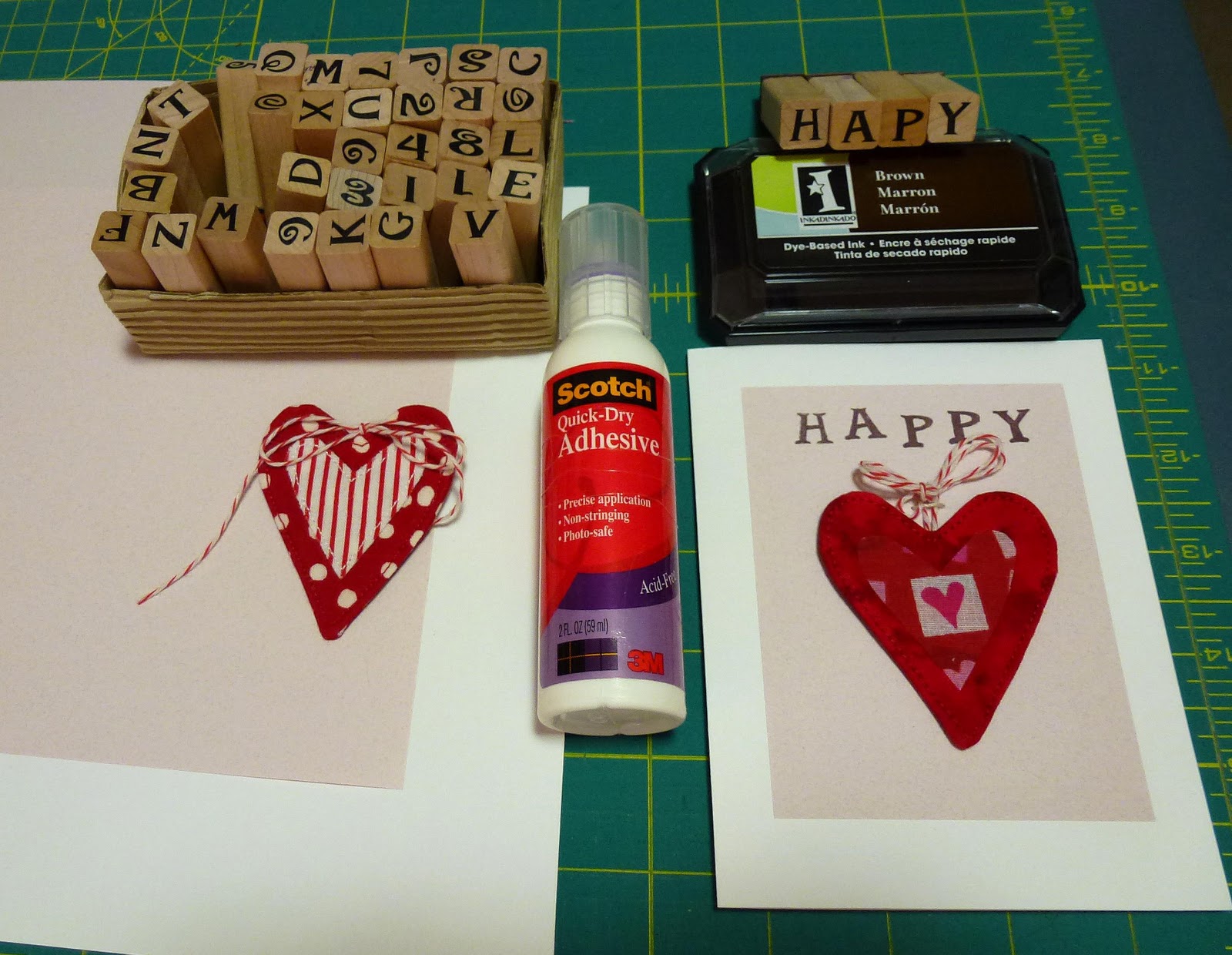 Leslie's Art and Sew: Happy Heart Card Tutorial