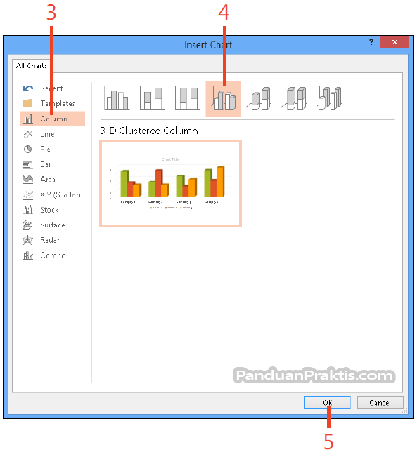 TIK KESUKAANKU: Cara Membuat Grafik/Chart Di PowerPoint 2013