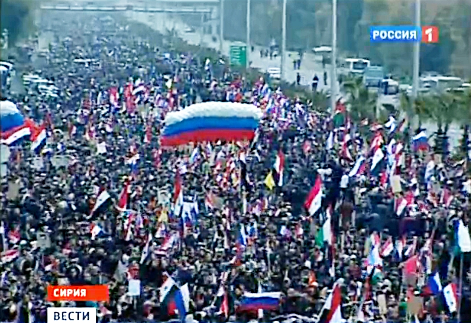 The Vineyard of the Saker: Pro Russian demonstration in Damascus