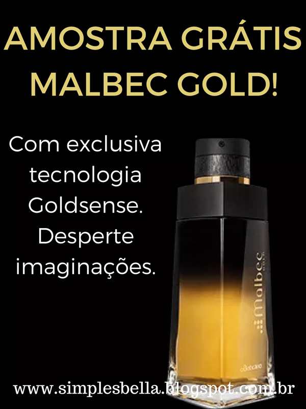 Amostras grátis Malbec Gold | Boticário | Simples Bella