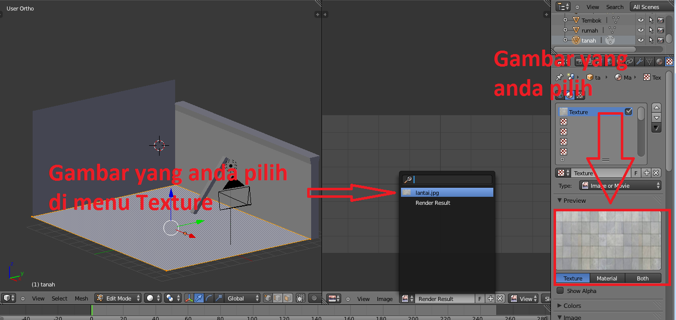 Cara Menambahkan Texture Pada Objek - Black Blender || Semua Tutorial ...
