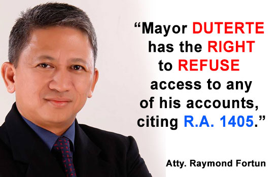 LA SOLIDARIDAD: Former Lawyer of ERAP, citing R.A. 1405: 'Duterte has ...