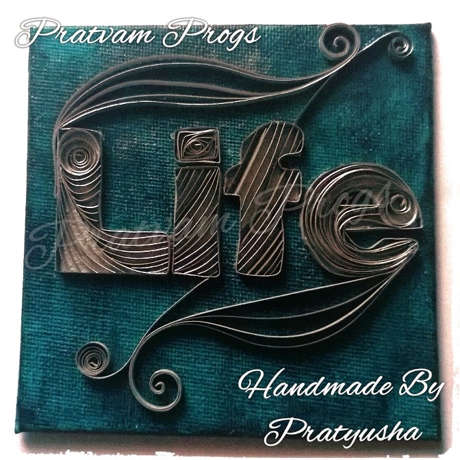 PRATVAM PROGS: Personalised Quilled Name plaques!!!