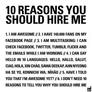 Life of a Student in HR: 10 Reasons You Should Hire Me!