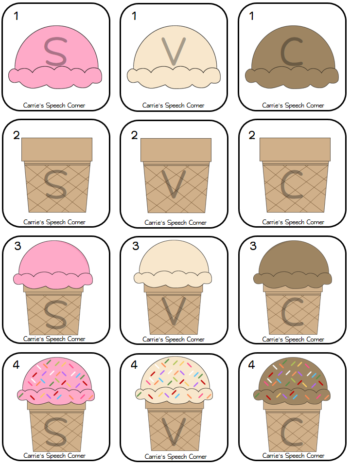 Carrie's Speech Corner: Open Ended Ice Cream Themed Quick Game