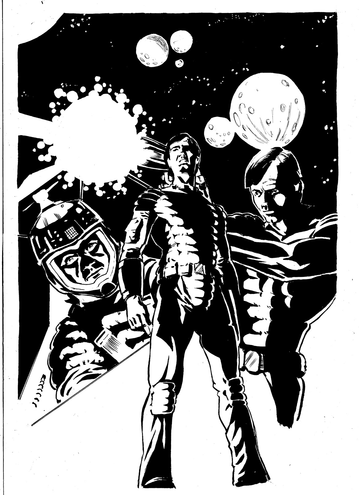 Graeme Howard Comic book and Storyboard Artist: A Buck Rodgers ink sketch