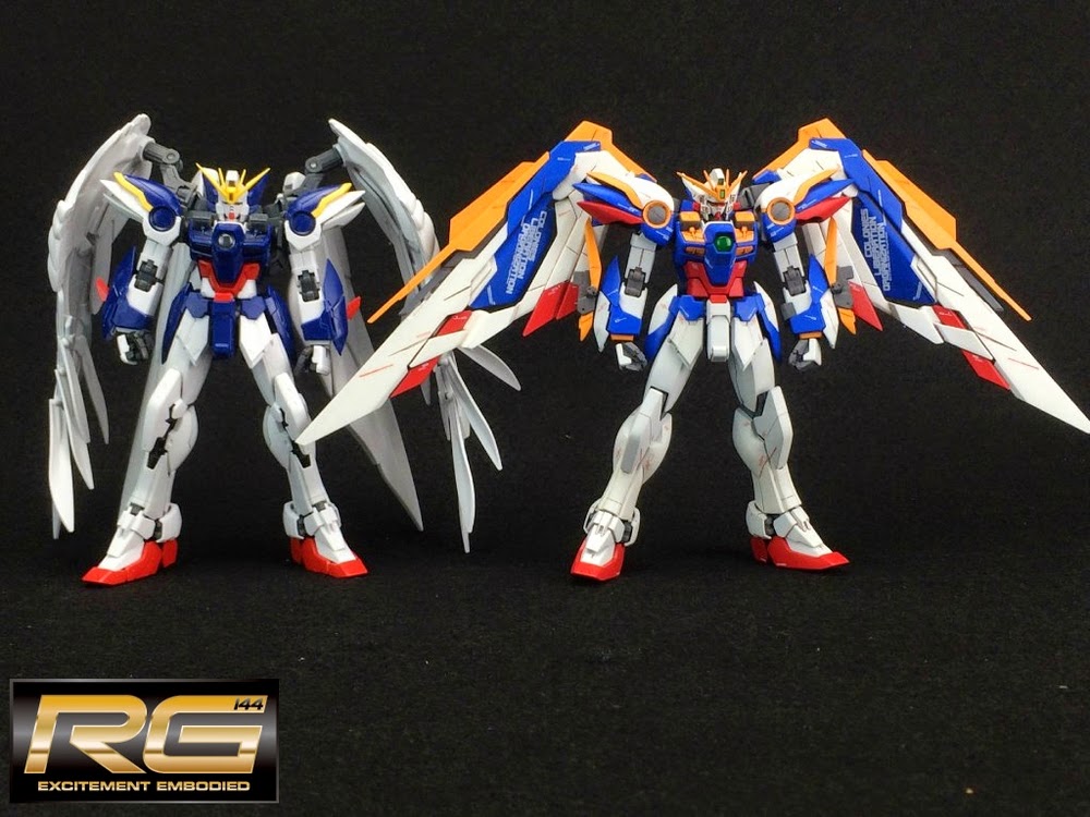Custom Build: RG 1/144 Wing Gundam Zero EW + B-Club Wing Gundam Ver. Ka ...