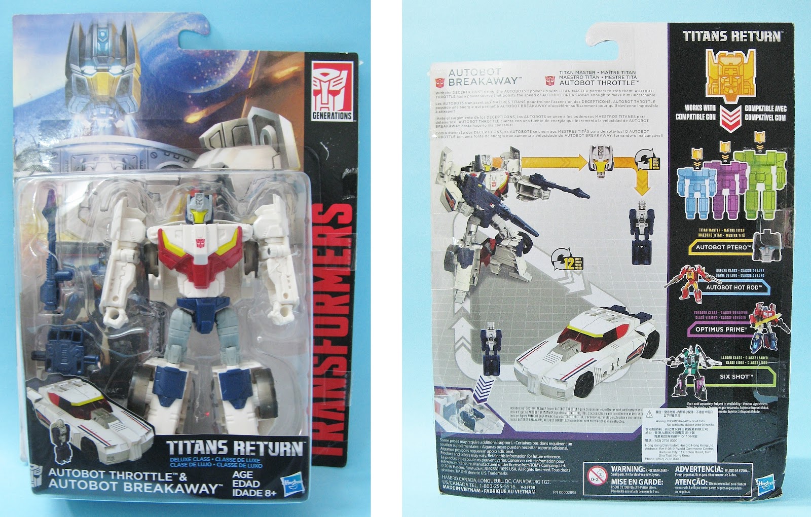 TRANSFORMERS Generations Titans Return Deluxe class Autobot Throttle ...