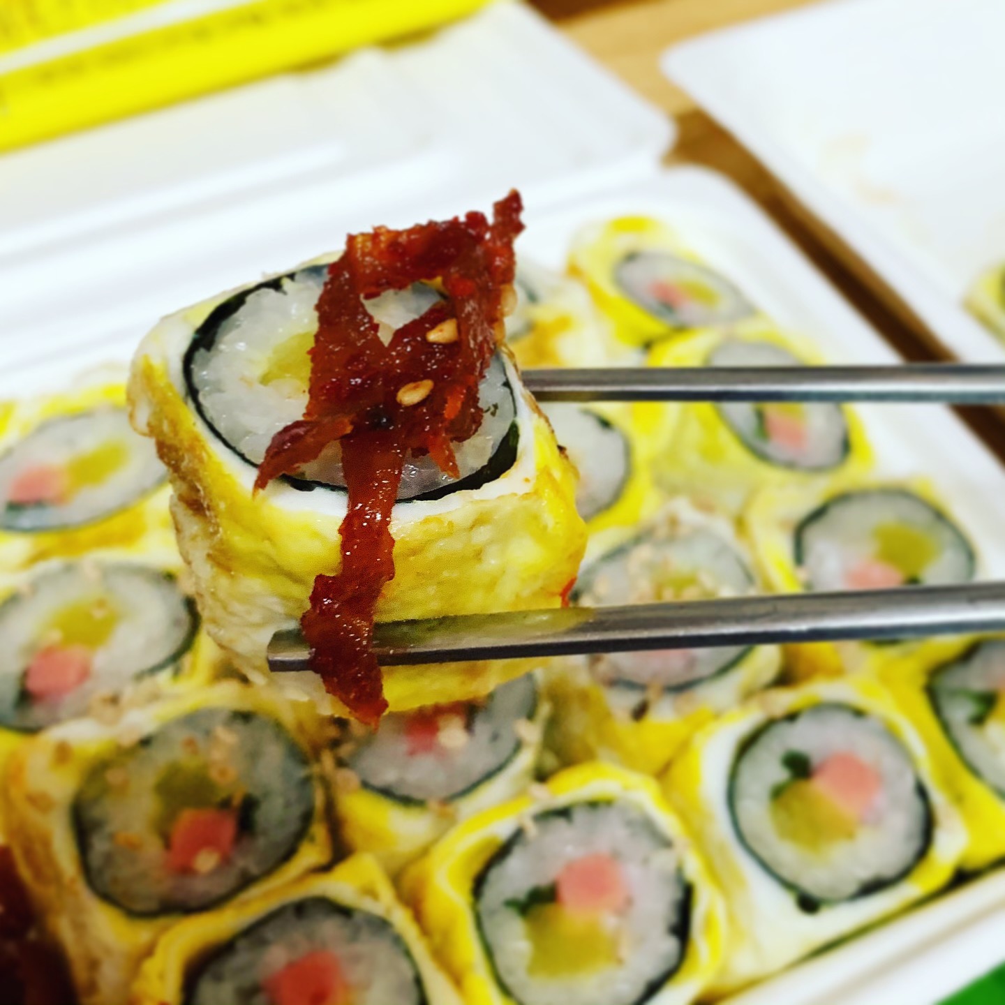 Egg Omelette Kimbap