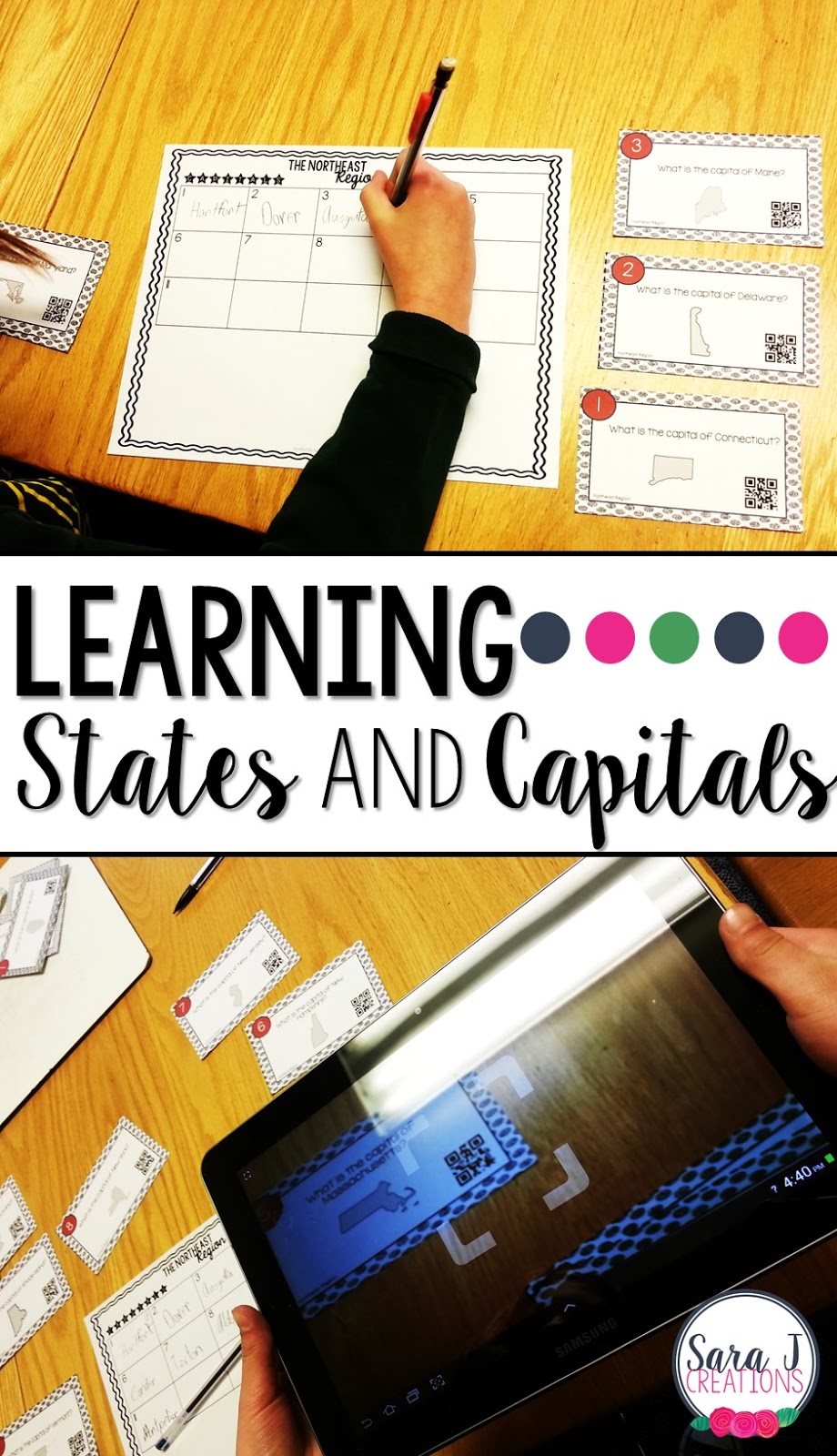 Learning the States and Capitals | Sara J Creations
