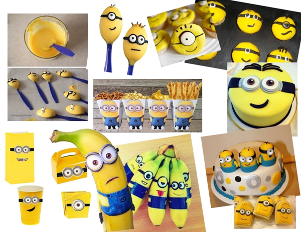 Ideas y moldes de minions para fiestas infantiles ~ Solountip.com