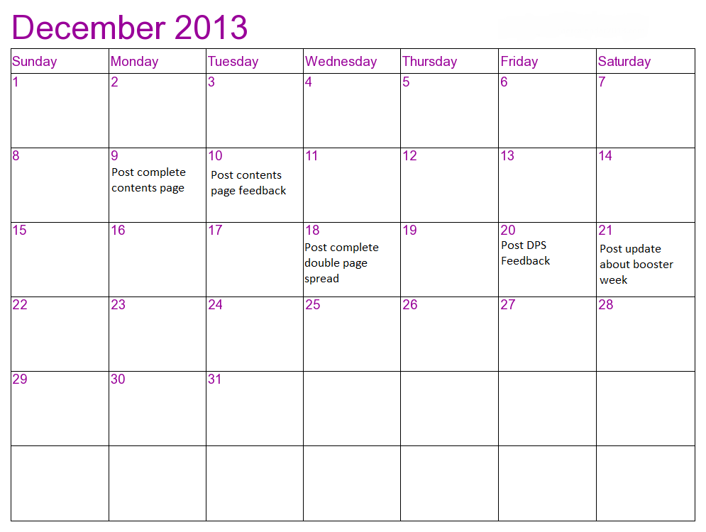 Beth Smith AS Media: December Time Management