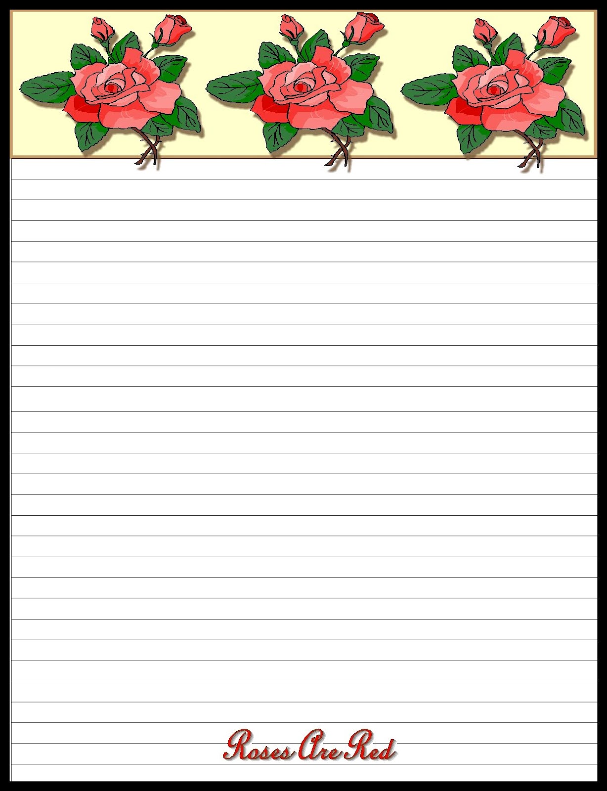 Roses Are Red - Stationery