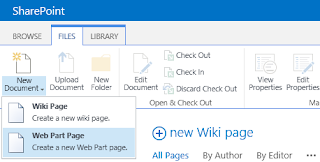 Creating Web Part Page in SharePoint 2013