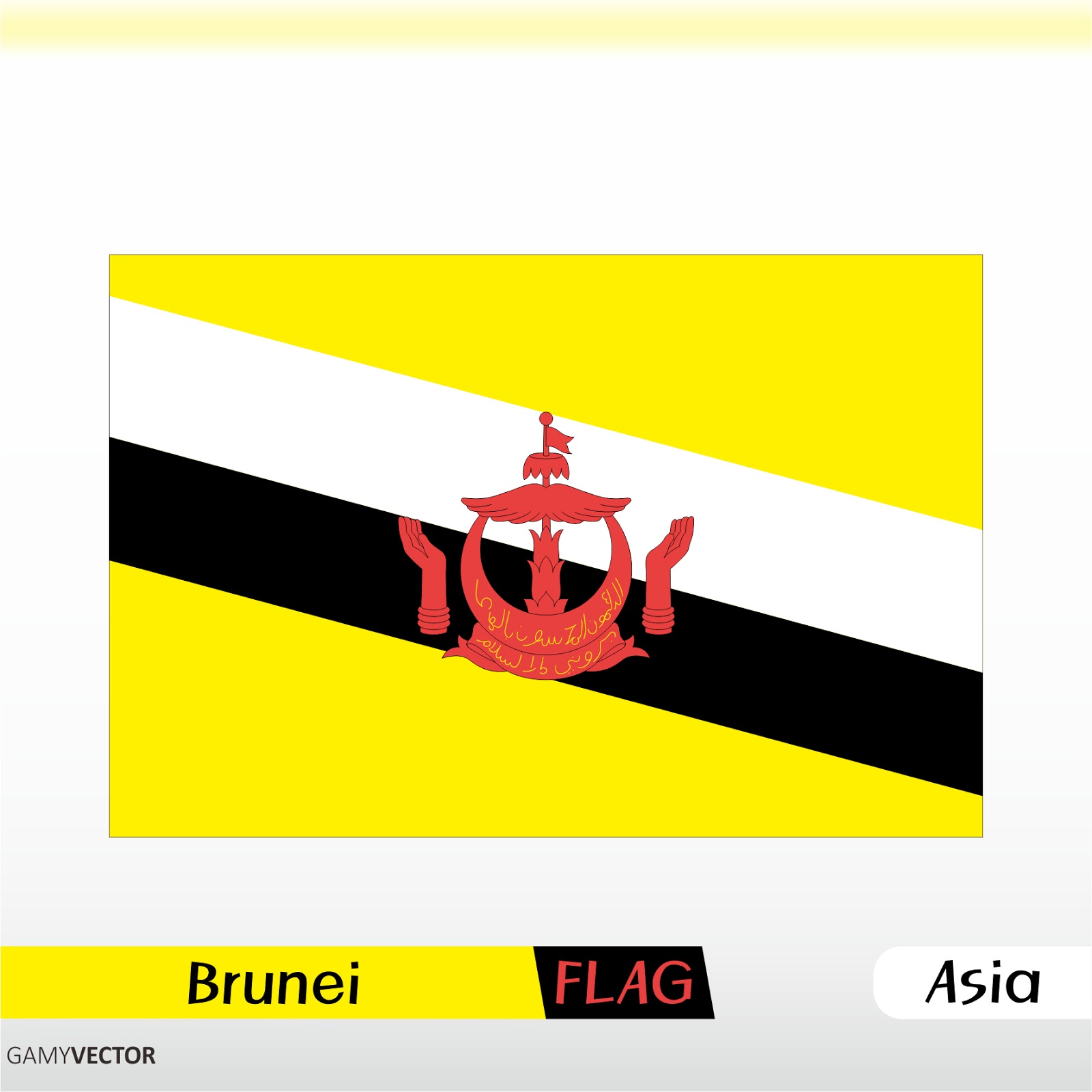 Brunei Flag Vector | GamyVector