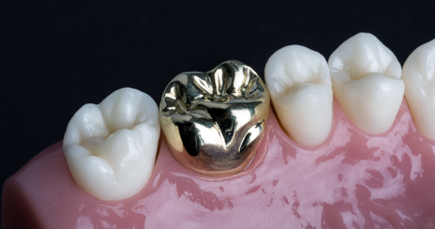Full Metal Crown - White High Noble (40% Gold) - VC-TECH Dental Laboratory