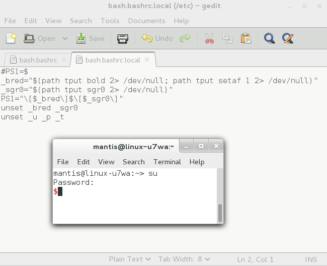 Ultra Random Thoughts: Changing Command Prompt For Root Users