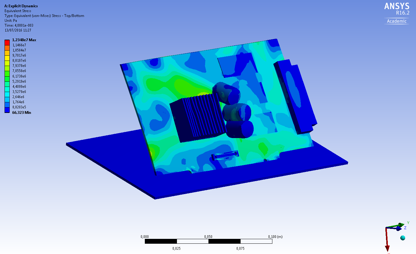 PROJETOS MECÂNICOS: ANSYS - DYNAMIC EXPLICIT - PCB DROP TEST