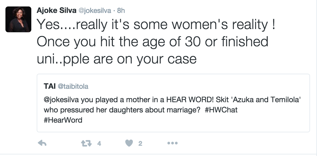 Actress Joke Silva speaks on marriage pressure