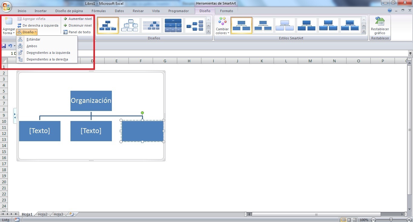 Blogfolio de Gisela Gaitan: Crear un Gráfico con SmartArt en Excel 2007