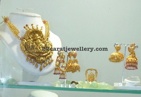 Heavy Krishna Locket Set - Jewellery Designs
