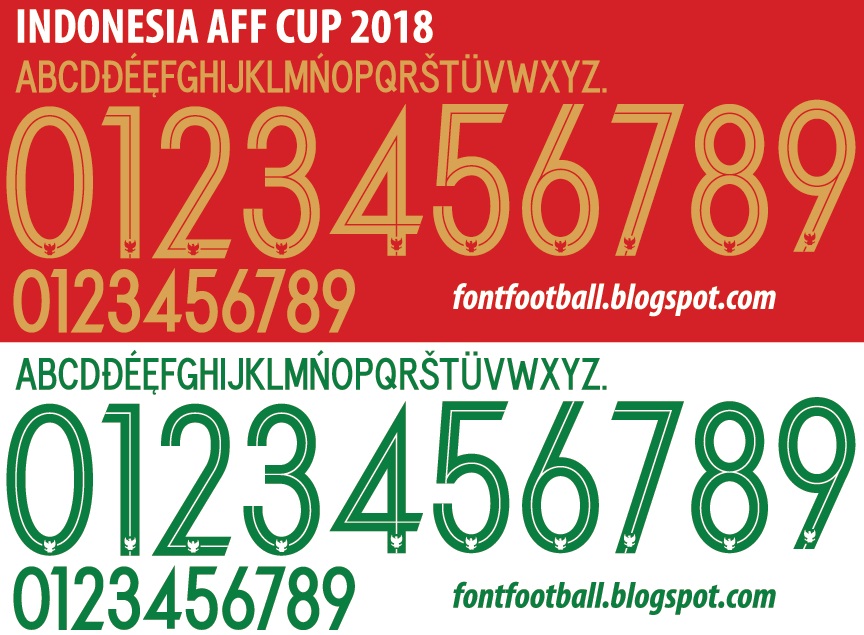 FONT FOOTBALL: Font Vector Indonesia AFF Suzuki Cup 2018 kit